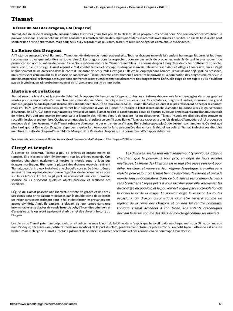 Tiamat | PDF