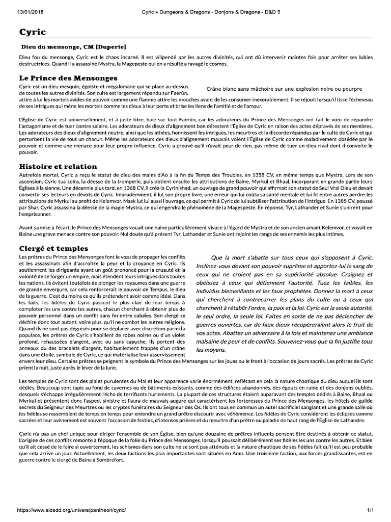 Cyric | PDF