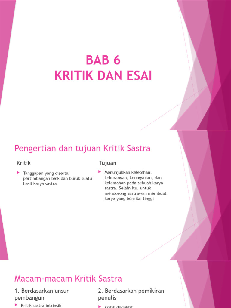 Bab 6 PPT Kritik Dan Esai | PDF