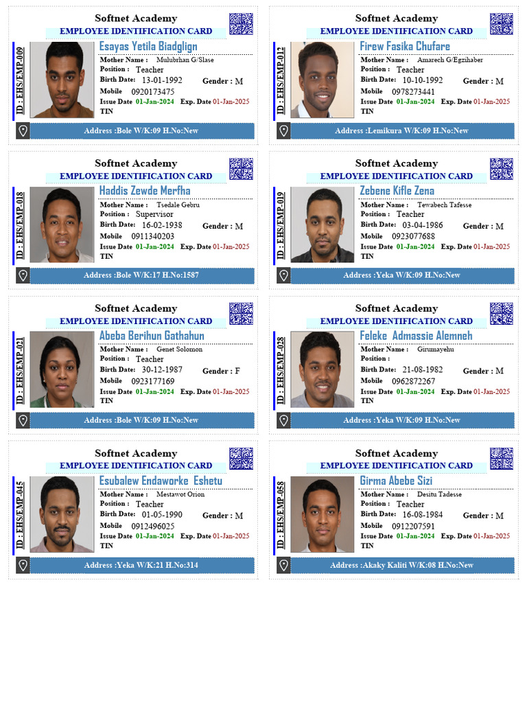 Employee ID Sample | PDF | Authentication | Government And Personhood