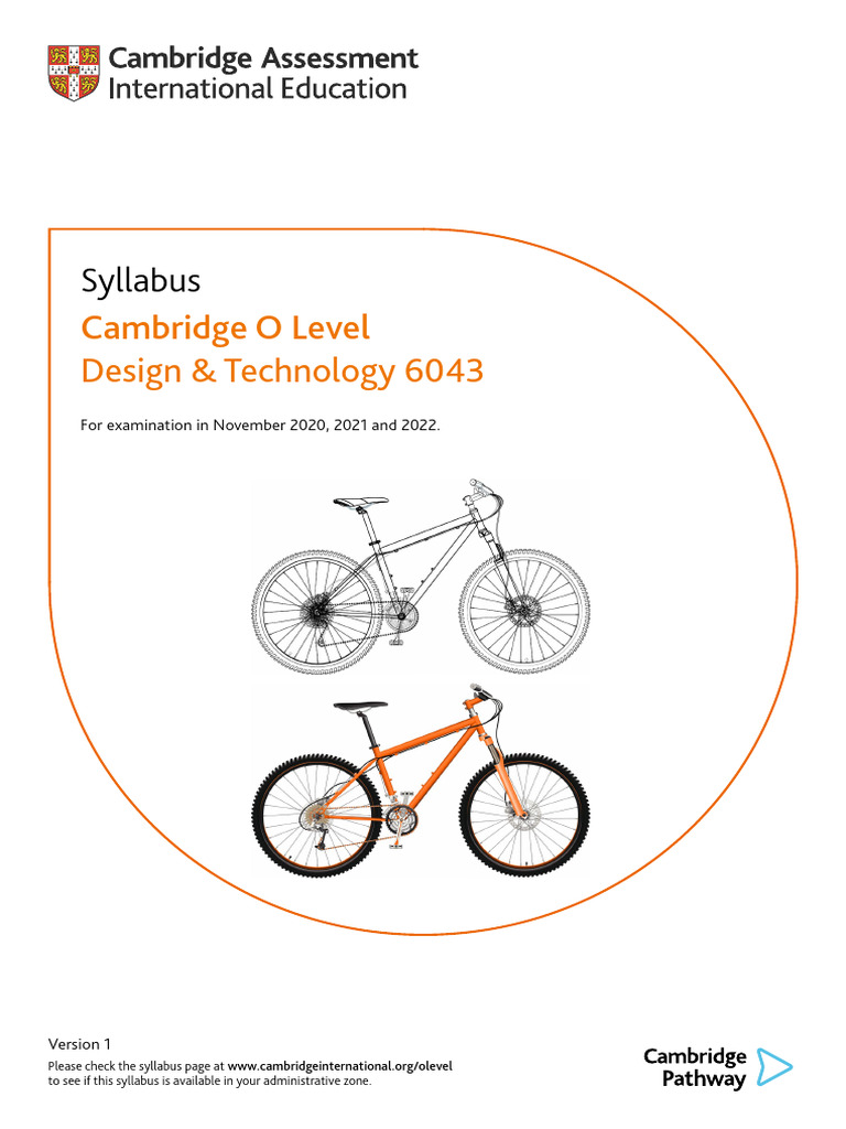 Syllabus Cambridge O Level Design & Technology 6043 | PDF | Steel | Plastic
