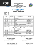 Sample of Multigrade Class Program | PDF | Learning