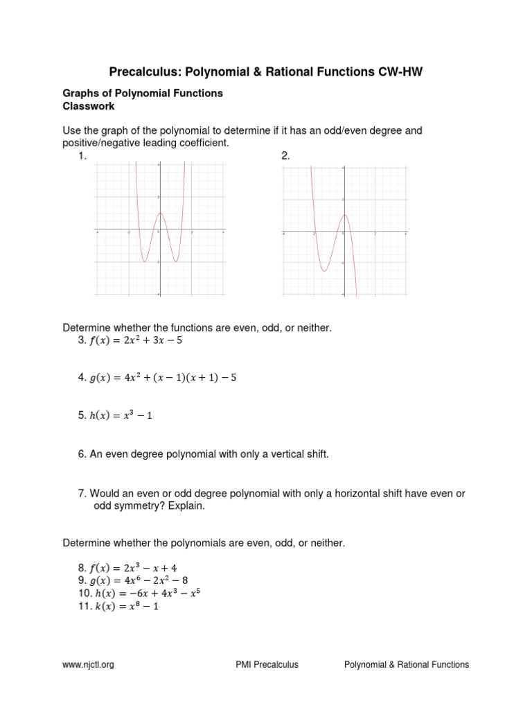 Polynomial Function | PDF