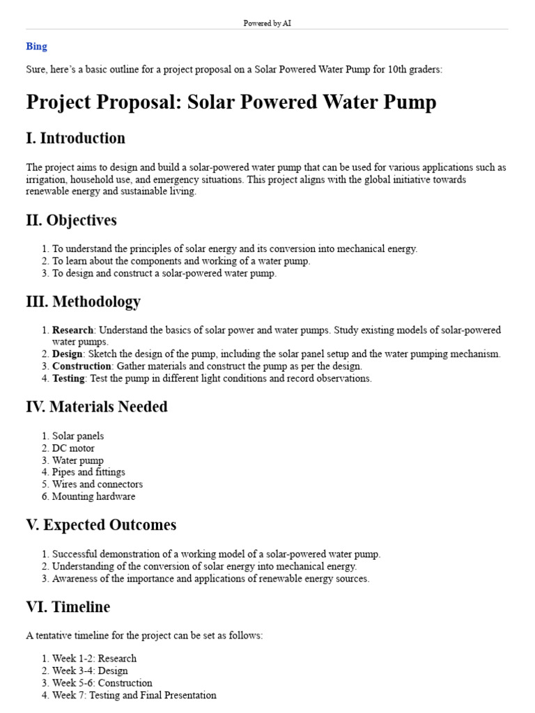 Solar Water Pump | PDF
