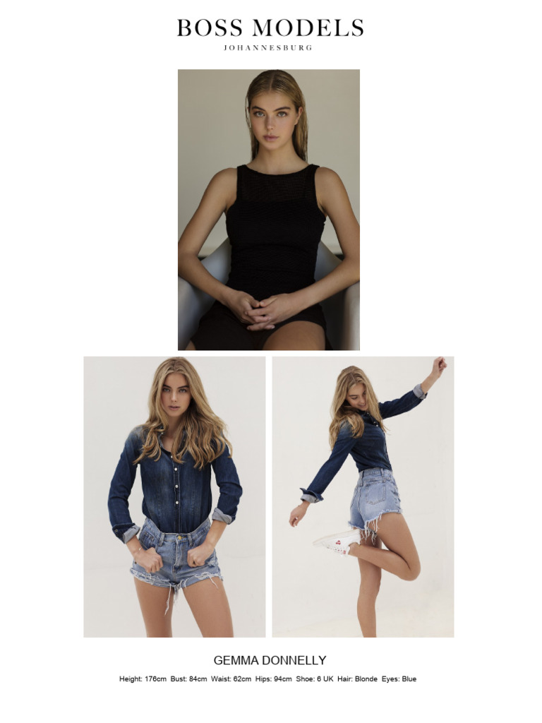 Boss Models Johannesburg Gemma Donnelly | PDF