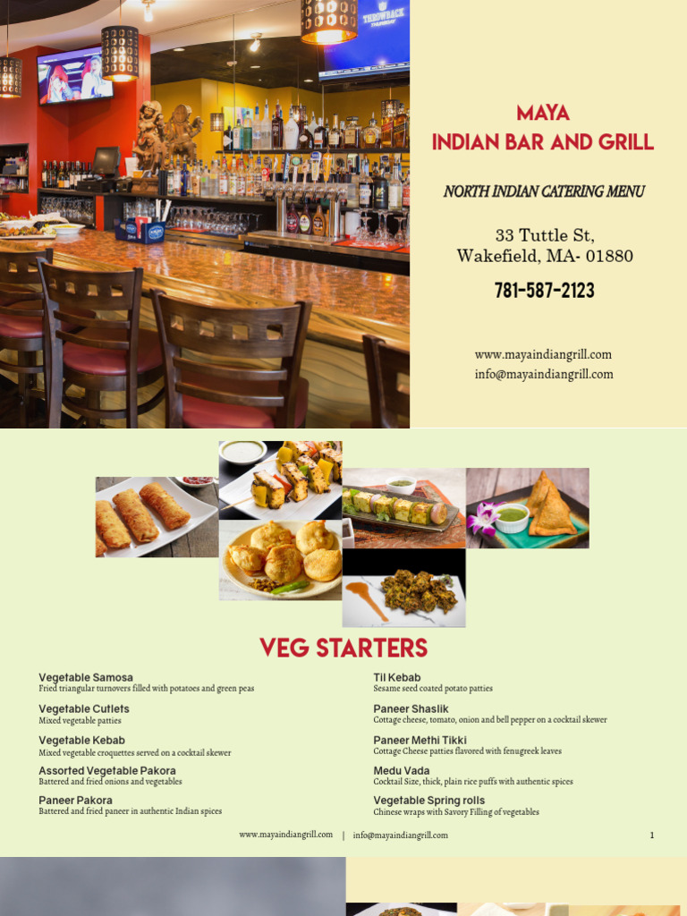 Maya North Indian Catering Menu | PDF | Indian Cuisine | Curry