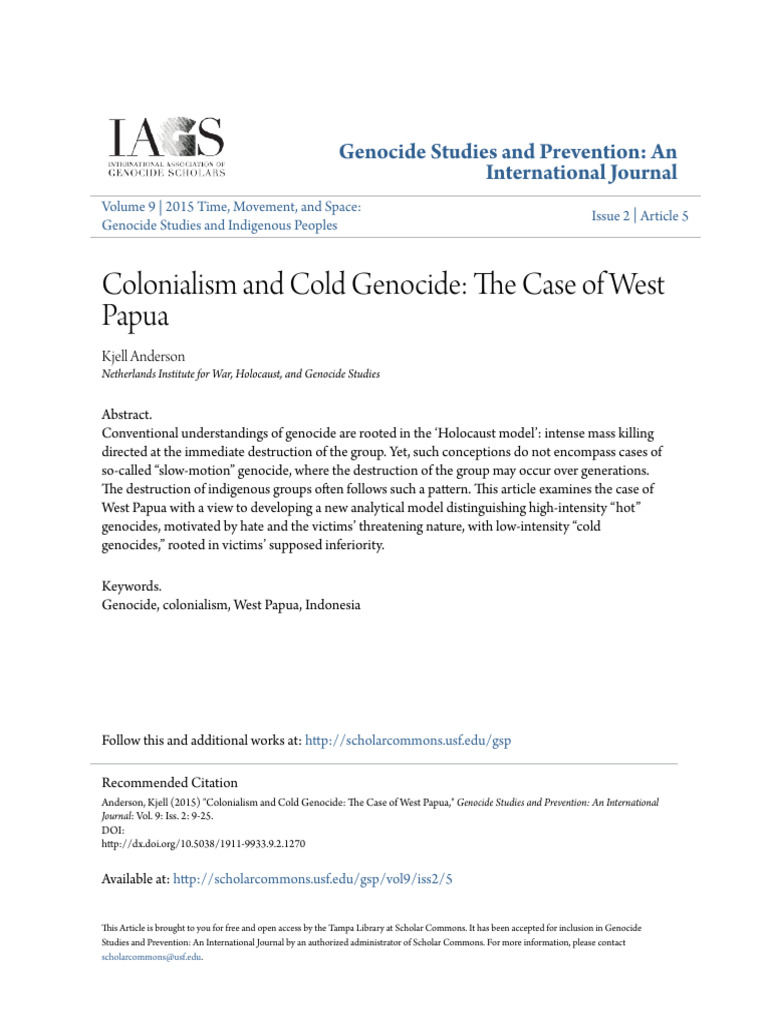 Colonialism and Cold Genocide The Case of West Papua 2 | PDF | Genocides | Indonesia