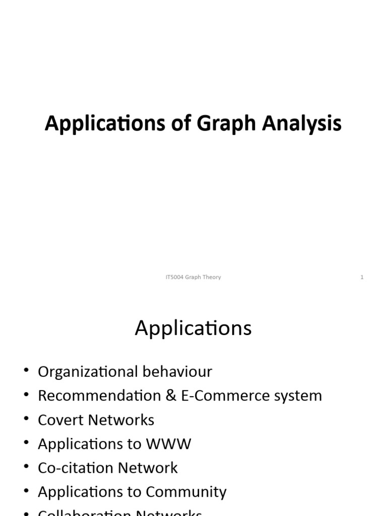 Applications of Graph Analysis | PDF