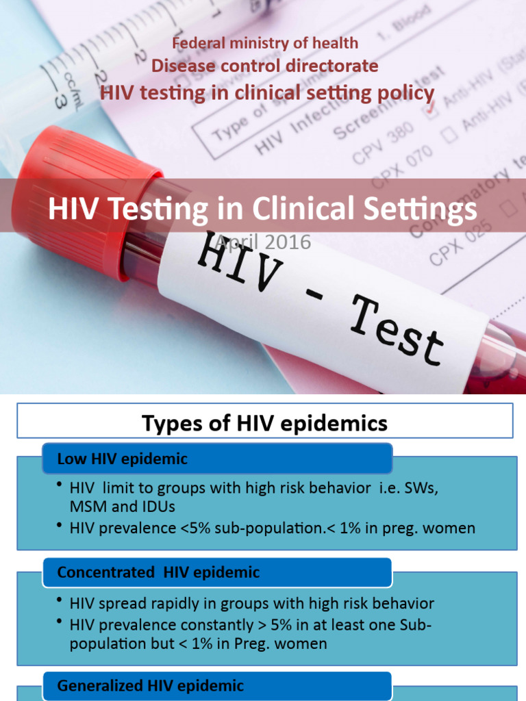 HIV Testing in Clinical Settings | PDF | Epidemiology Of Hiv/Aids ...