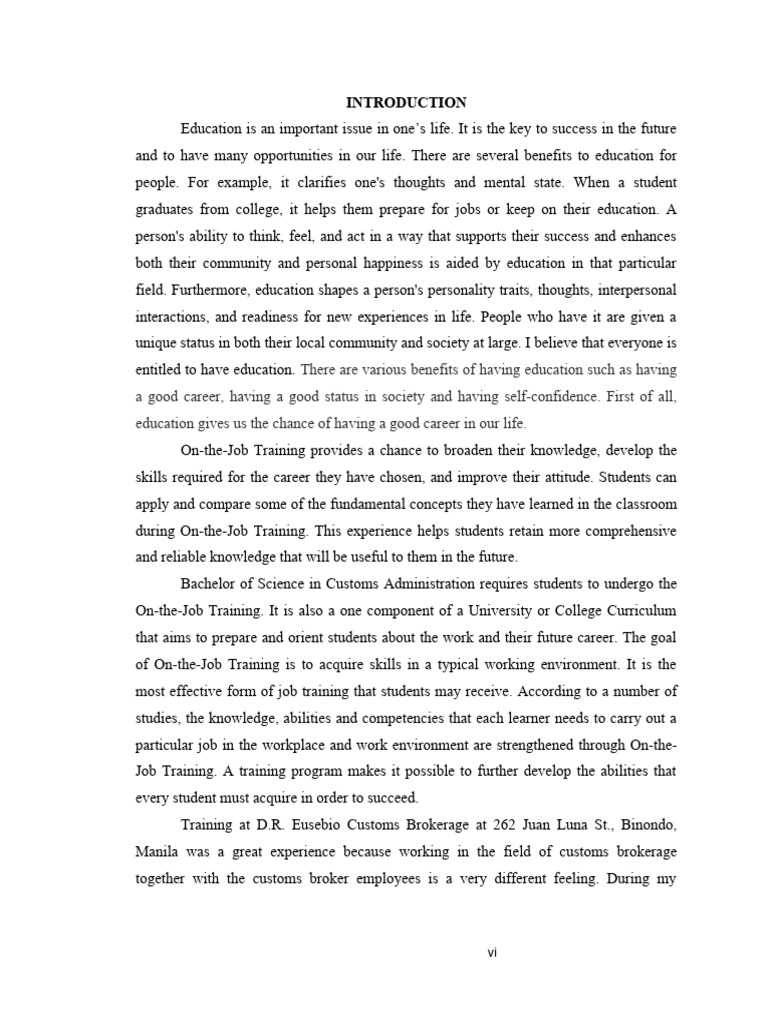 INTRODUCTION Celeste. | PDF | Experience | Vocational Education