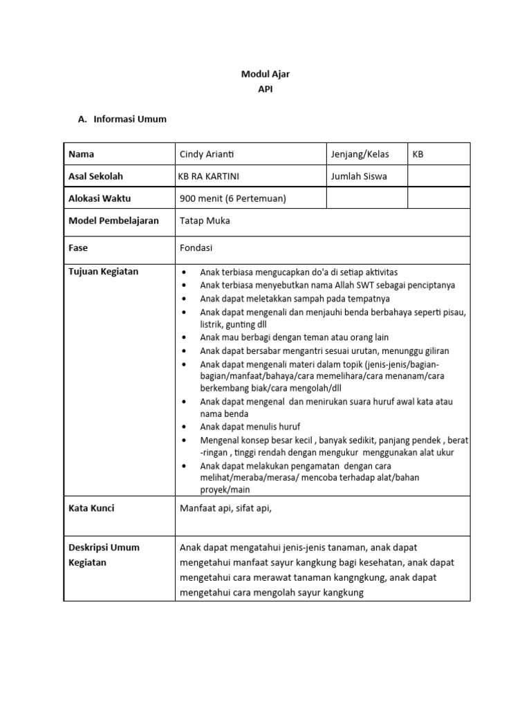 Modul Topik Api | PDF