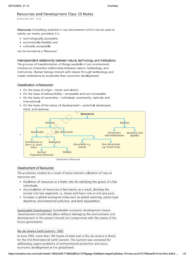 Resources and Development | PDF