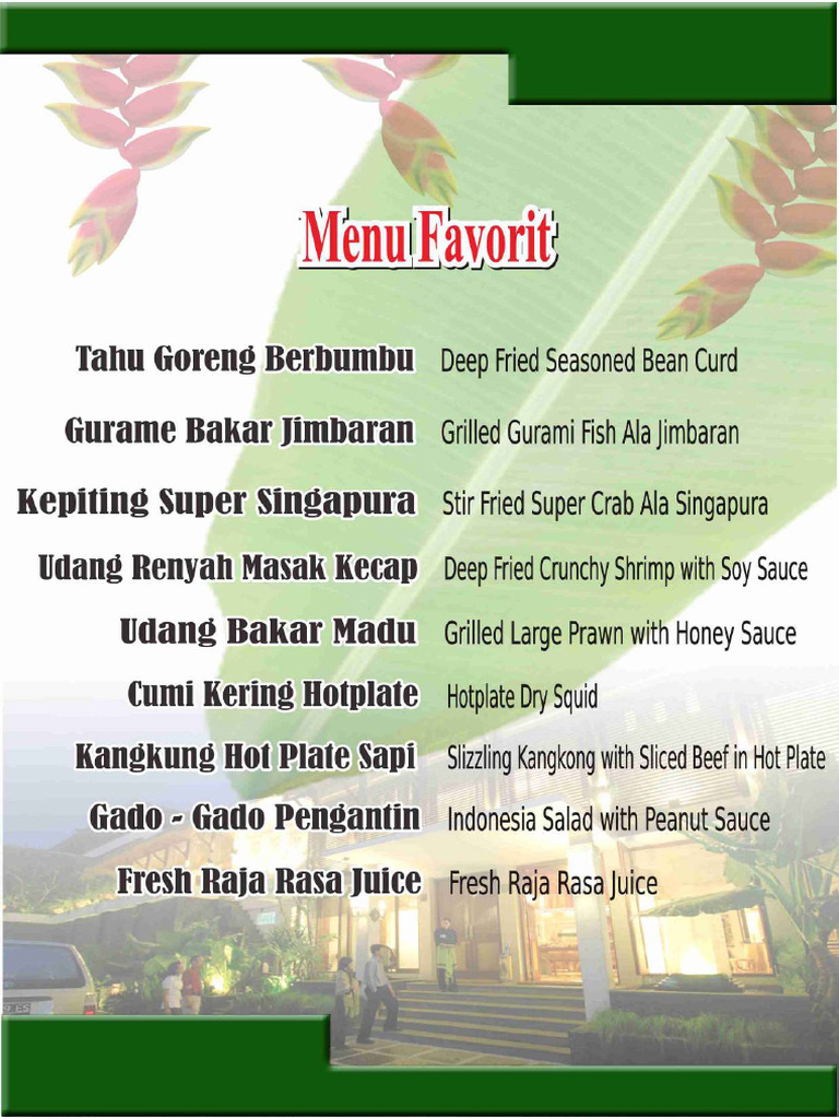 Menu Raja Rasa 2023-1 | PDF