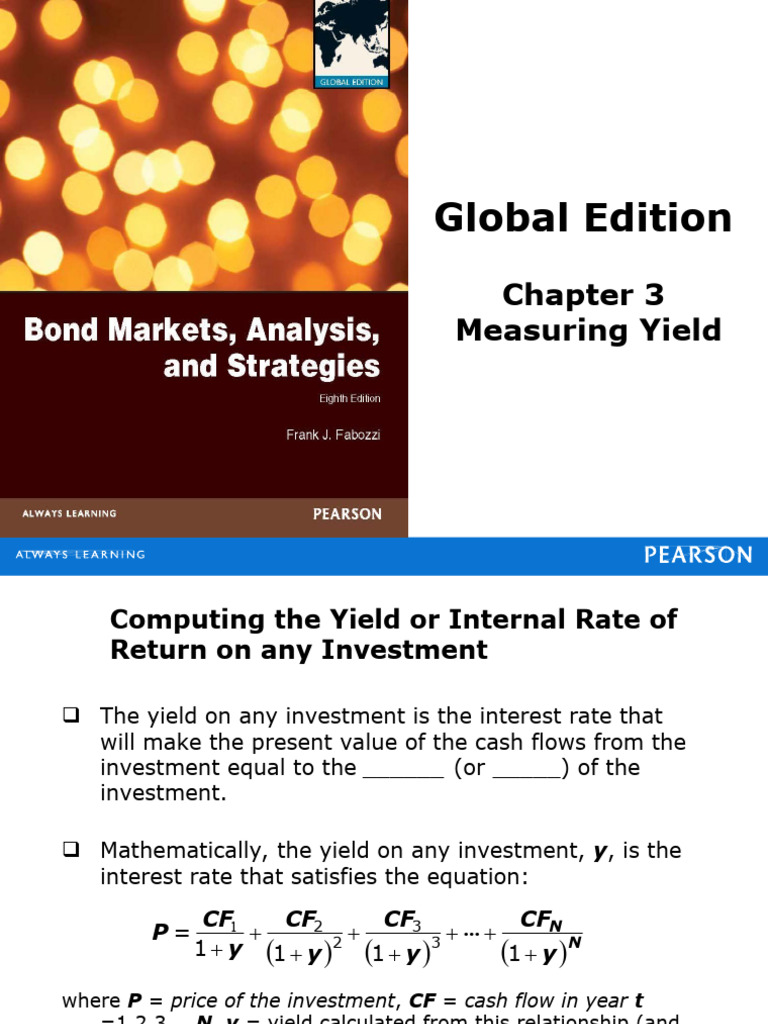 Calculating Investment Yield and IRR | PDF | Yield (Finance) | Bonds ...