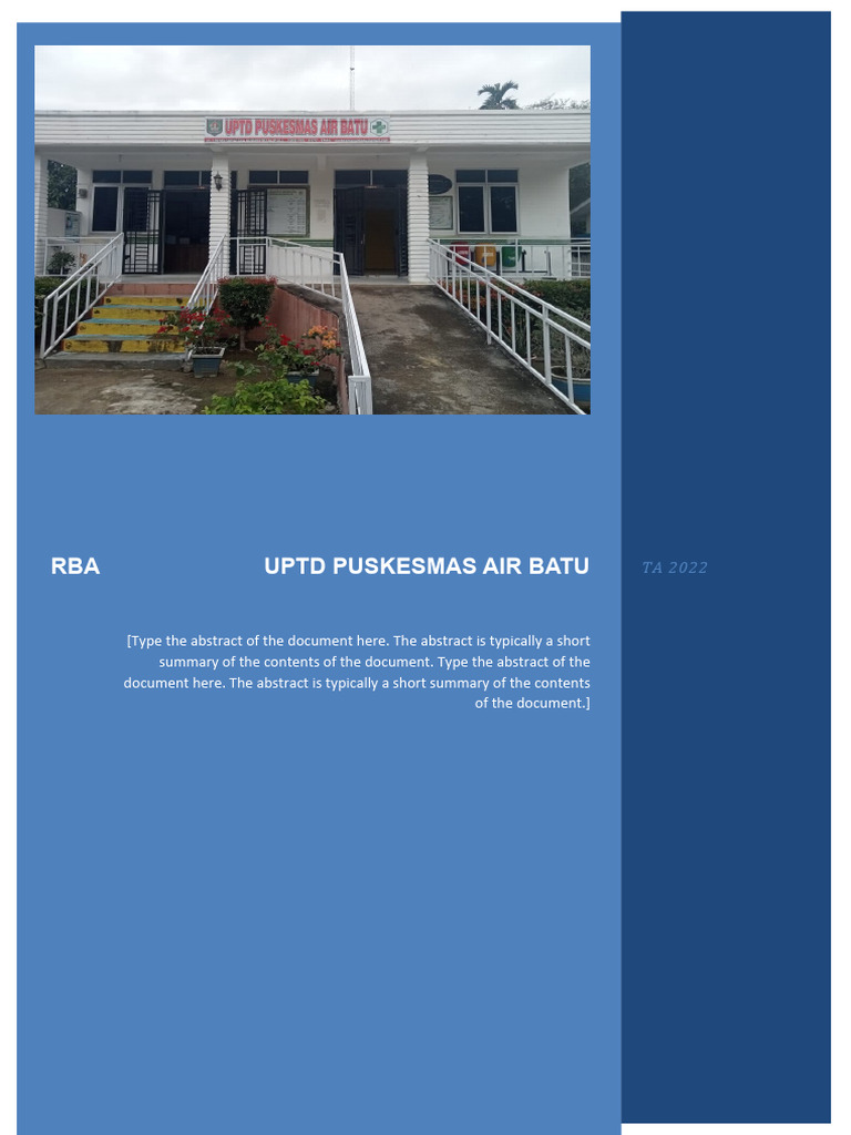 RBA Puskesmas Air Batu 2023 | PDF
