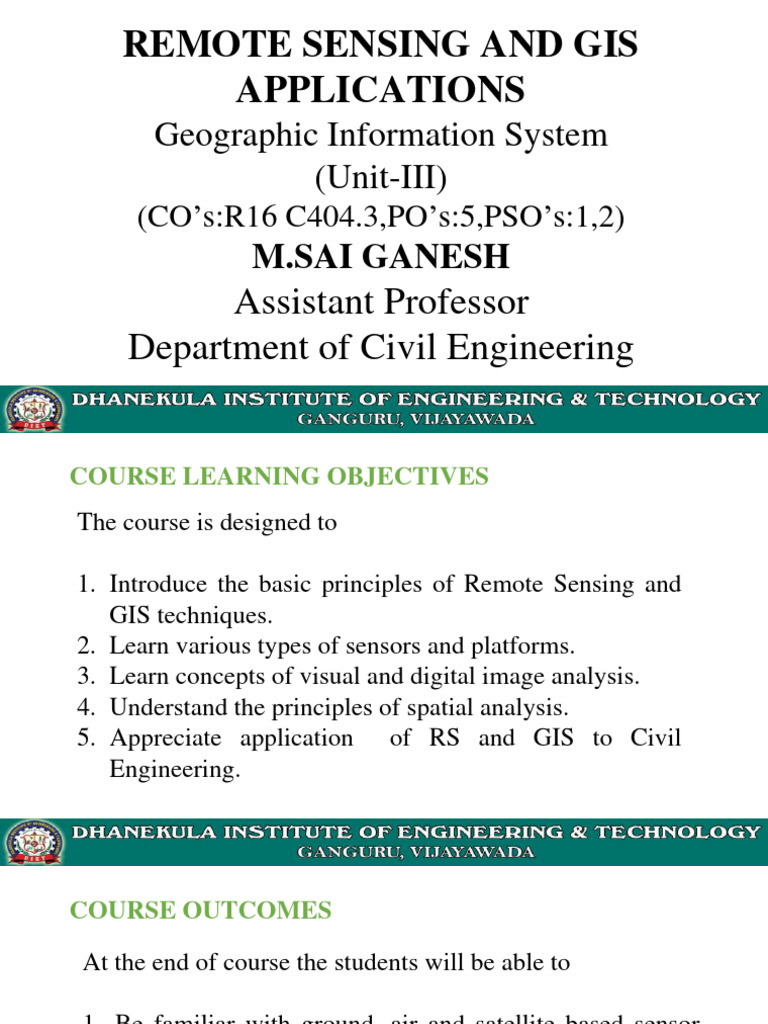 Remote Sensing & GIS in Civil Engineering | PDF