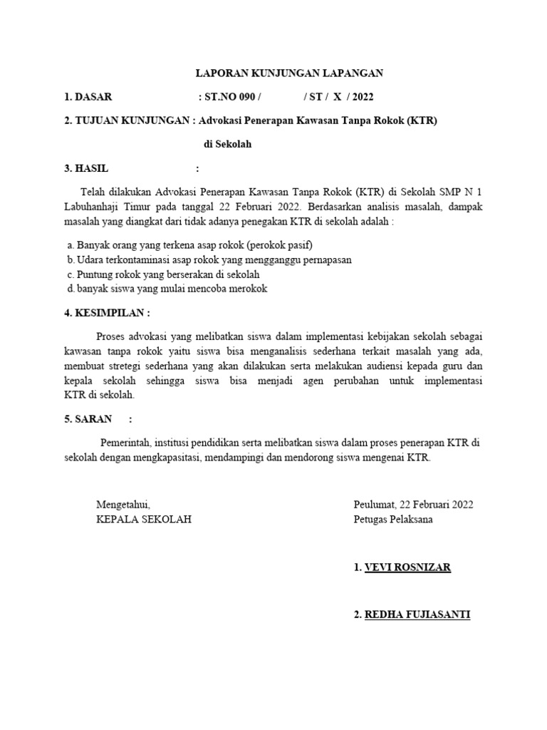 Laporan KTR | PDF