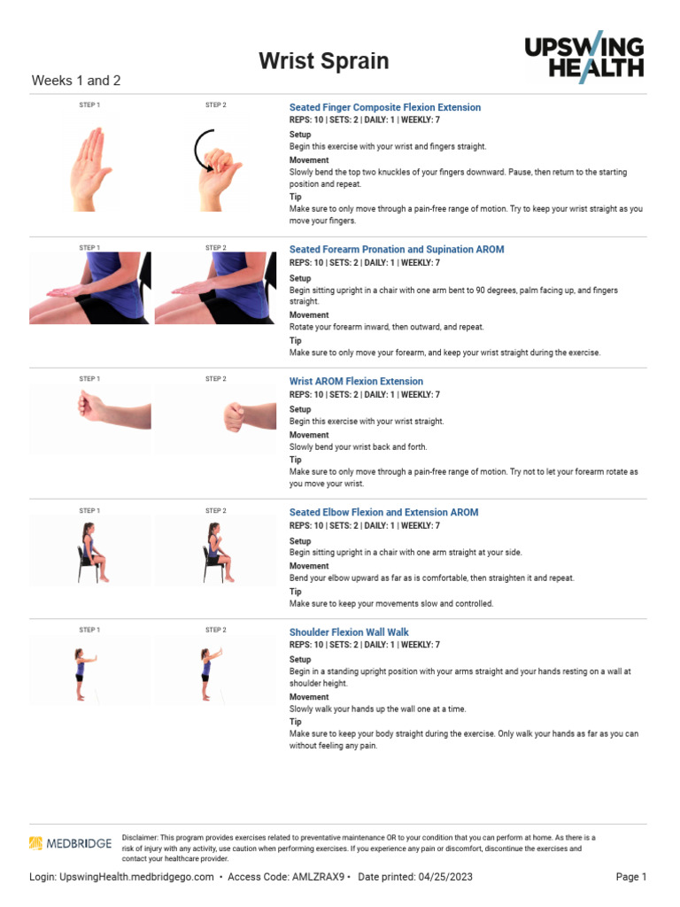 Wrist Sprain | Download Free PDF | Anatomical Terms Of Motion | Human ...