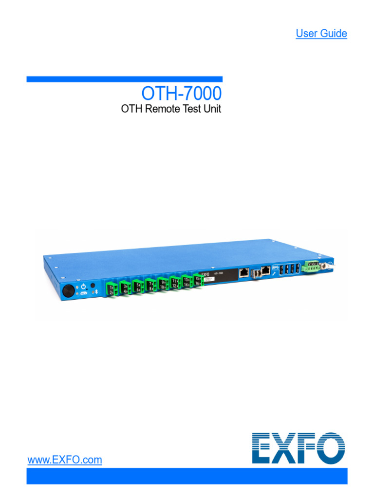 User Guide Oth-7000 English - 1086430 | PDF