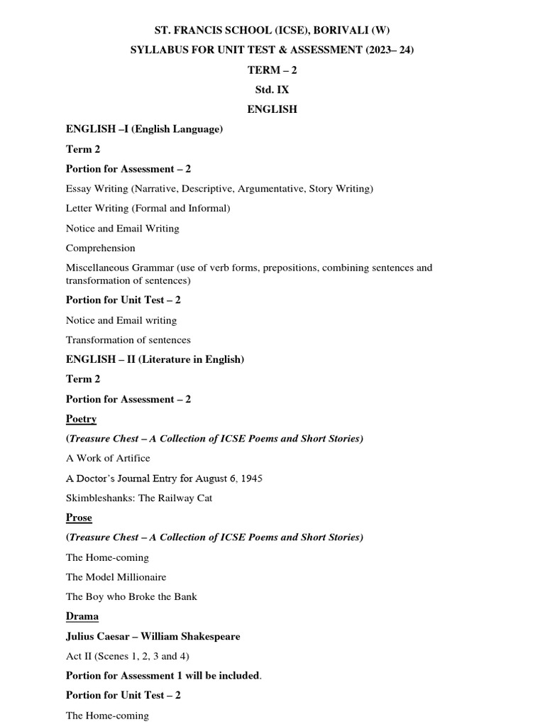 Portion For A2 STD 9 | PDF