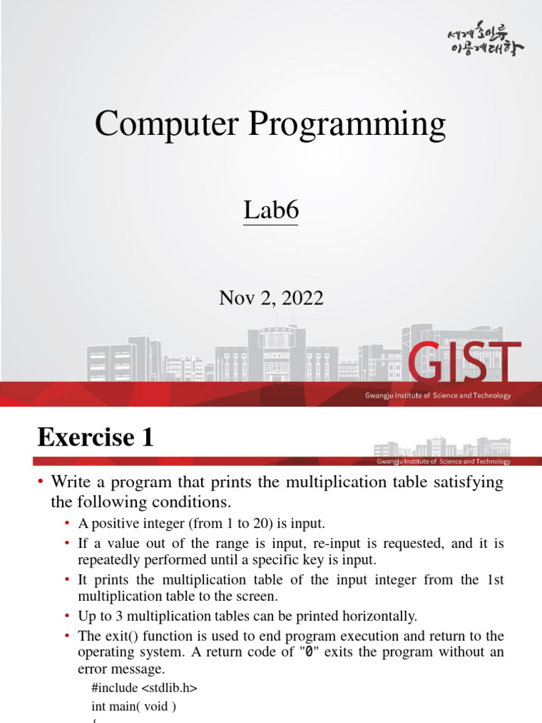 Lab 6 | PDF | Computer Program | Programming