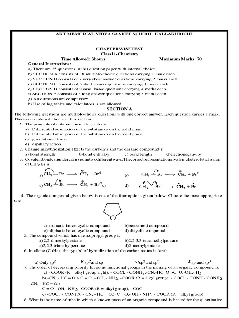 Hydrocarbon Practice Paper-3 | PDF | Organic Chemistry | Chemistry