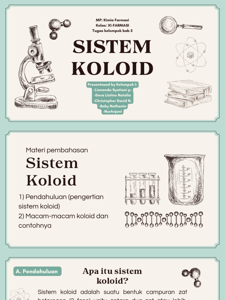 Sistem Koloid Presentation | PDF