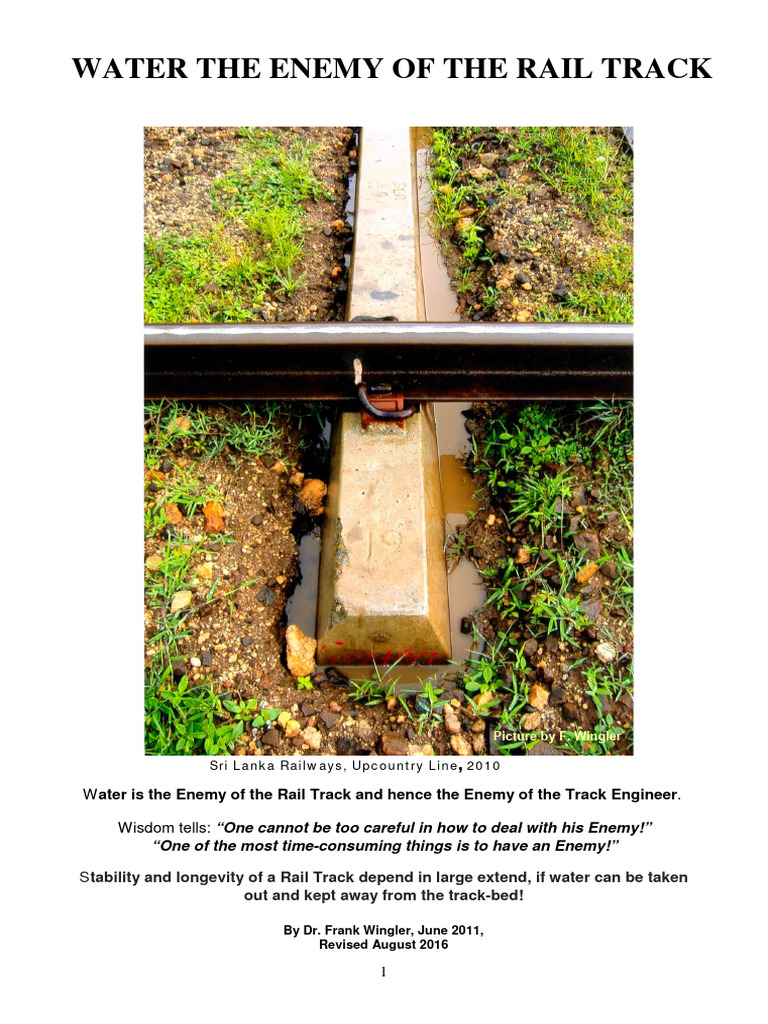 Water The Enemy of The Rail Track | PDF | Drainage | Civil Engineering