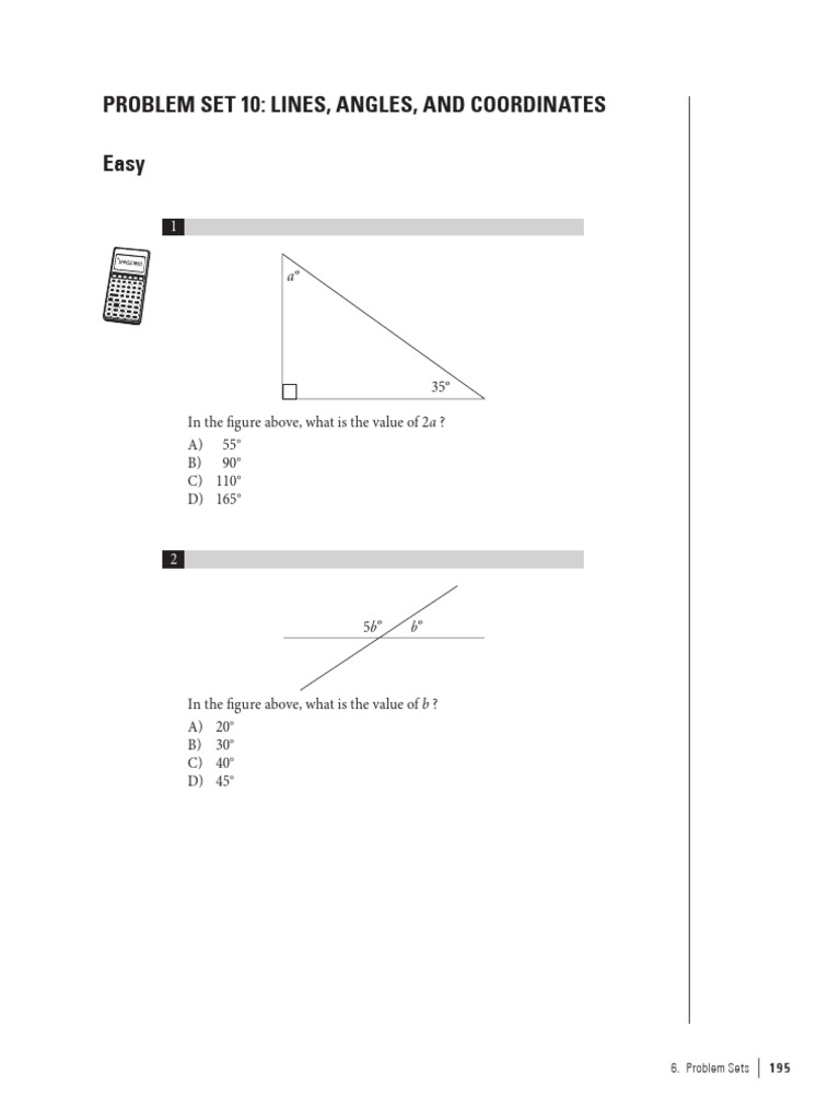 Digital SAT Math Problem Set 10 | PDF | Circle | Euclidean Plane Geometry