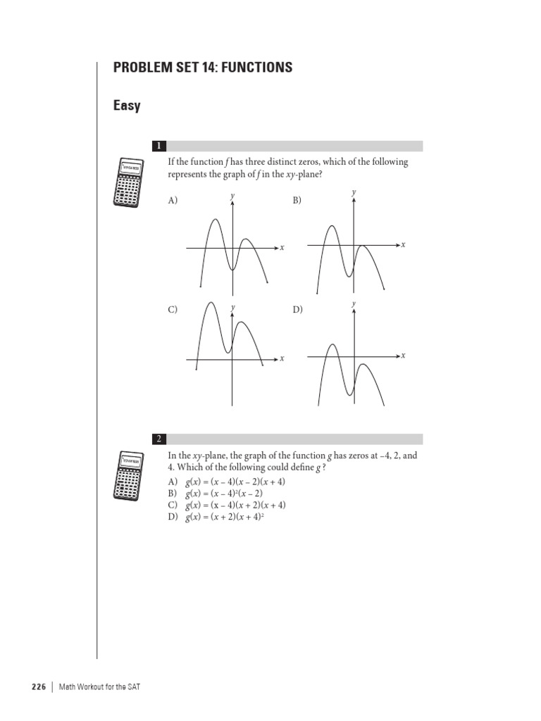 Digital SAT Math Problem Set 14 | PDF