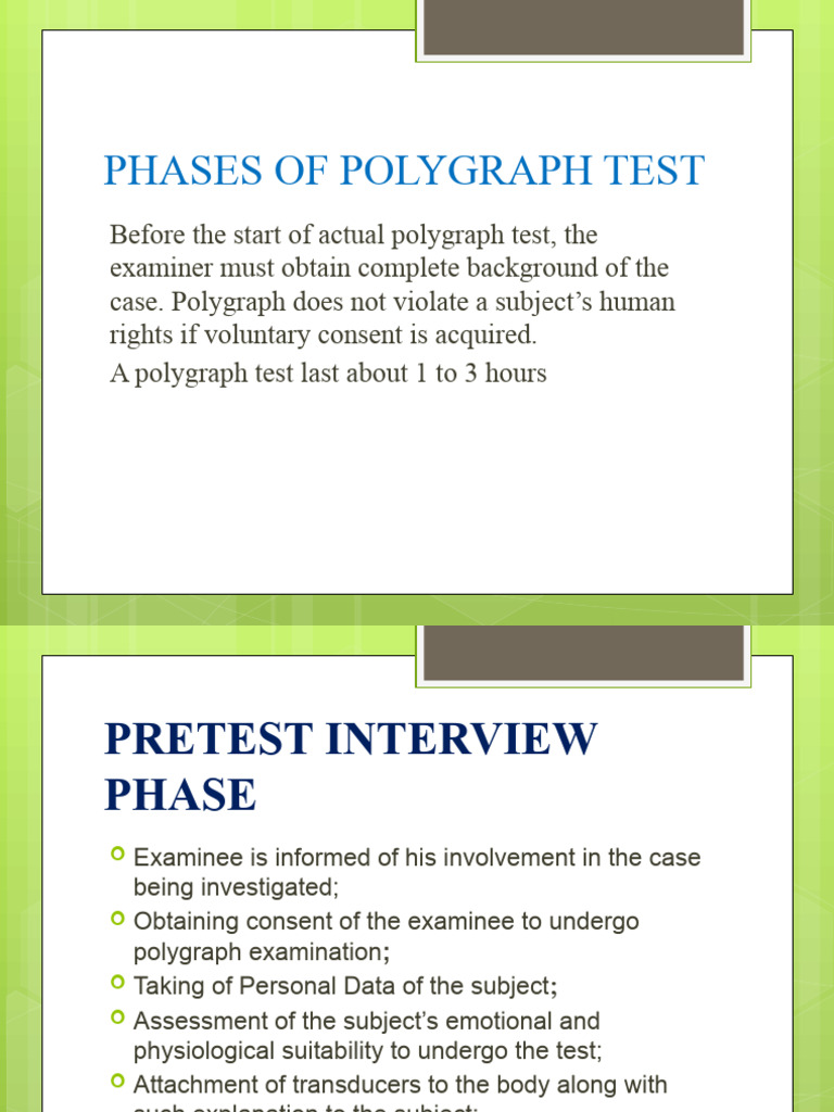 Phases of Polygraph Test | PDF