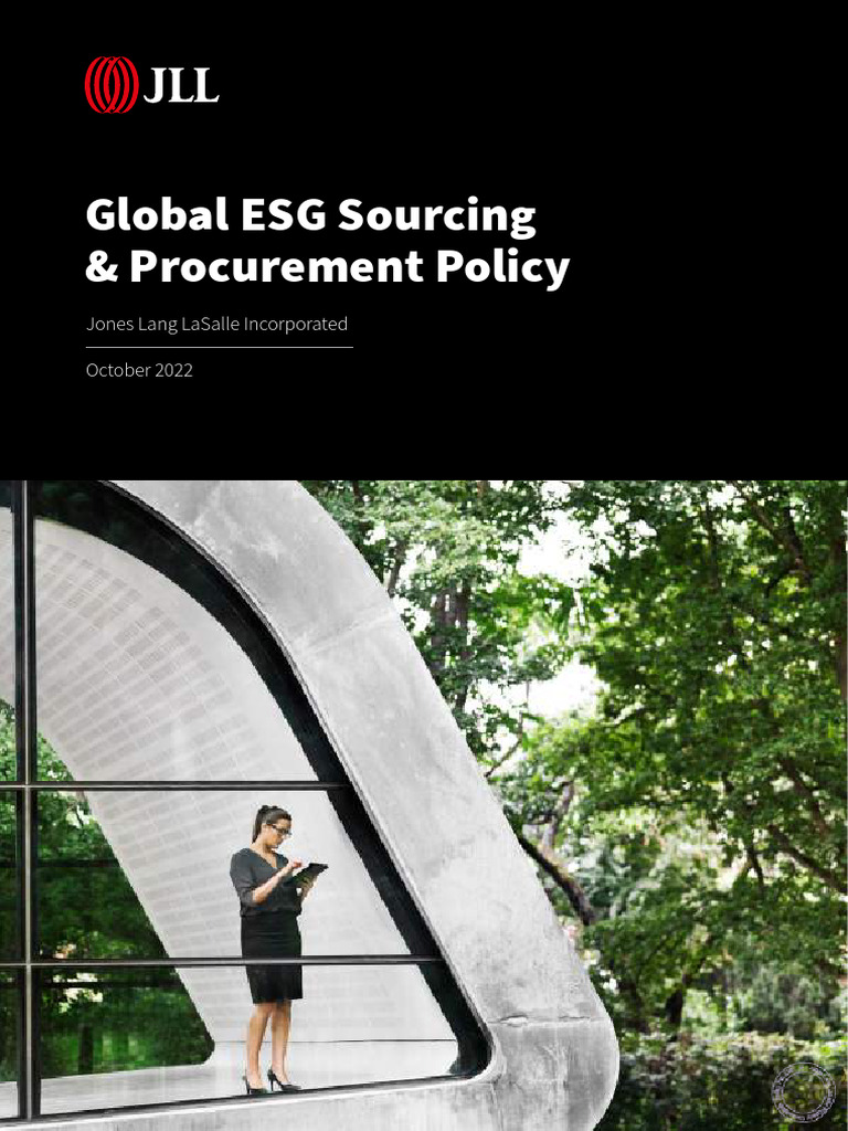 JLL Global ESG Sourcing Policy 2022 | PDF