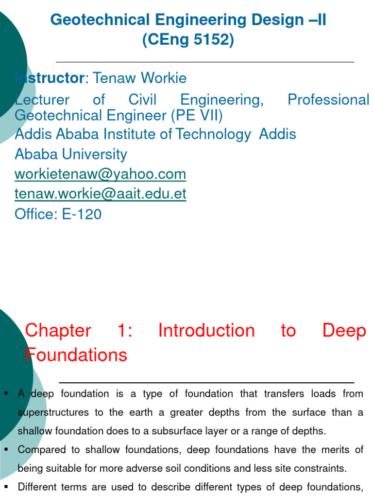 Chap1 Introduction | PDF | Deep Foundation | Foundation (Engineering)