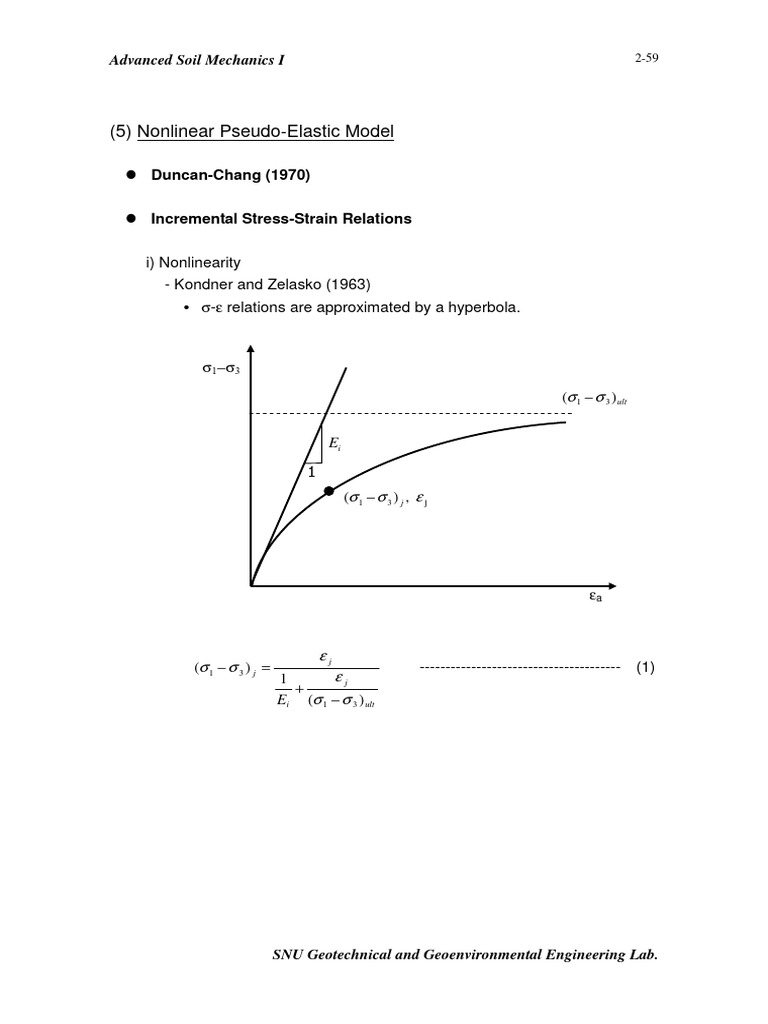 Nonlinear Pseudo-Elastic Model: Duncan-Chang (1970) | PDF | Soil Mechanics | Geotechnical ...