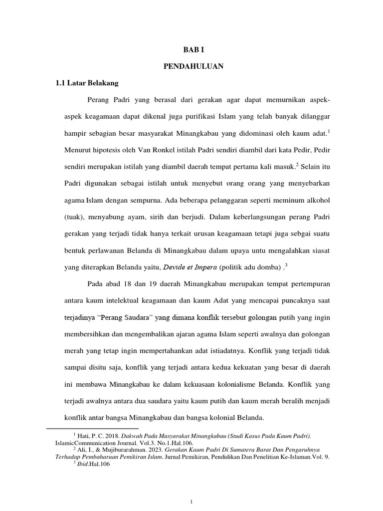 Perang Padri | PDF | Agama & Spiritualitas
