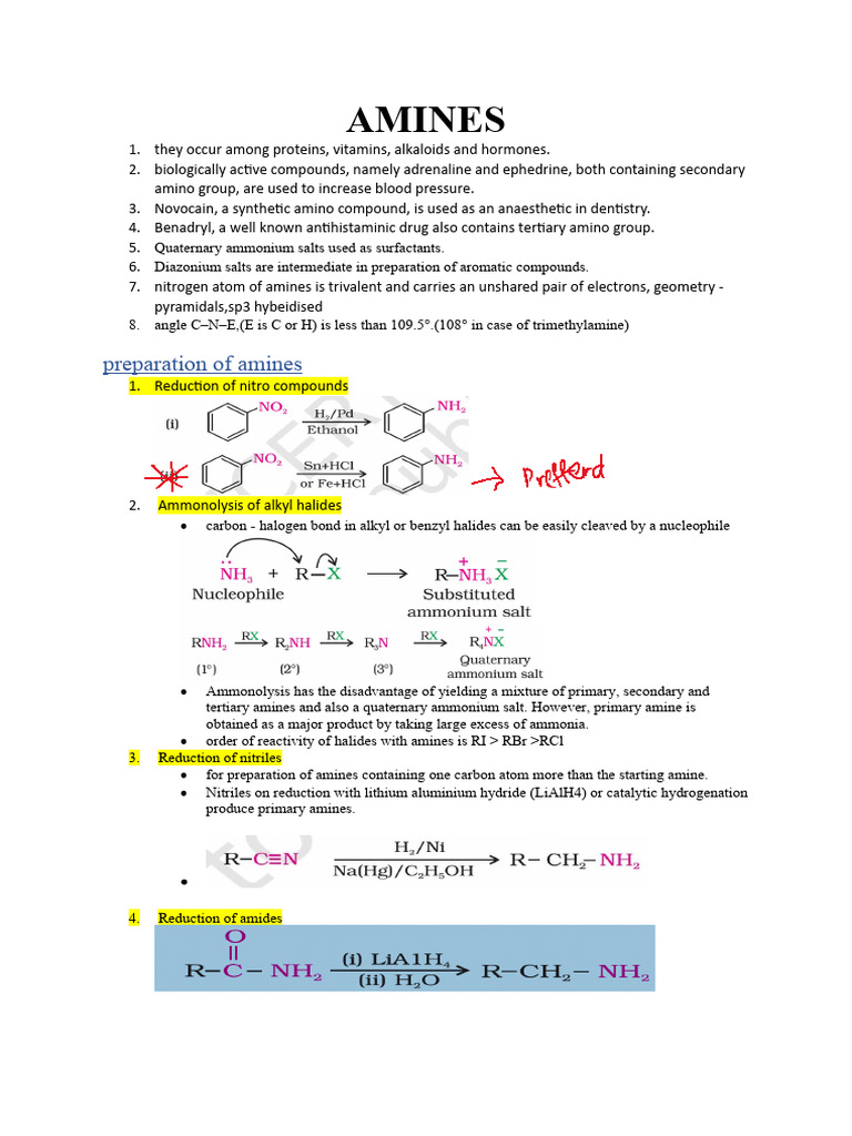 AMINES | PDF | Amine | Solubility