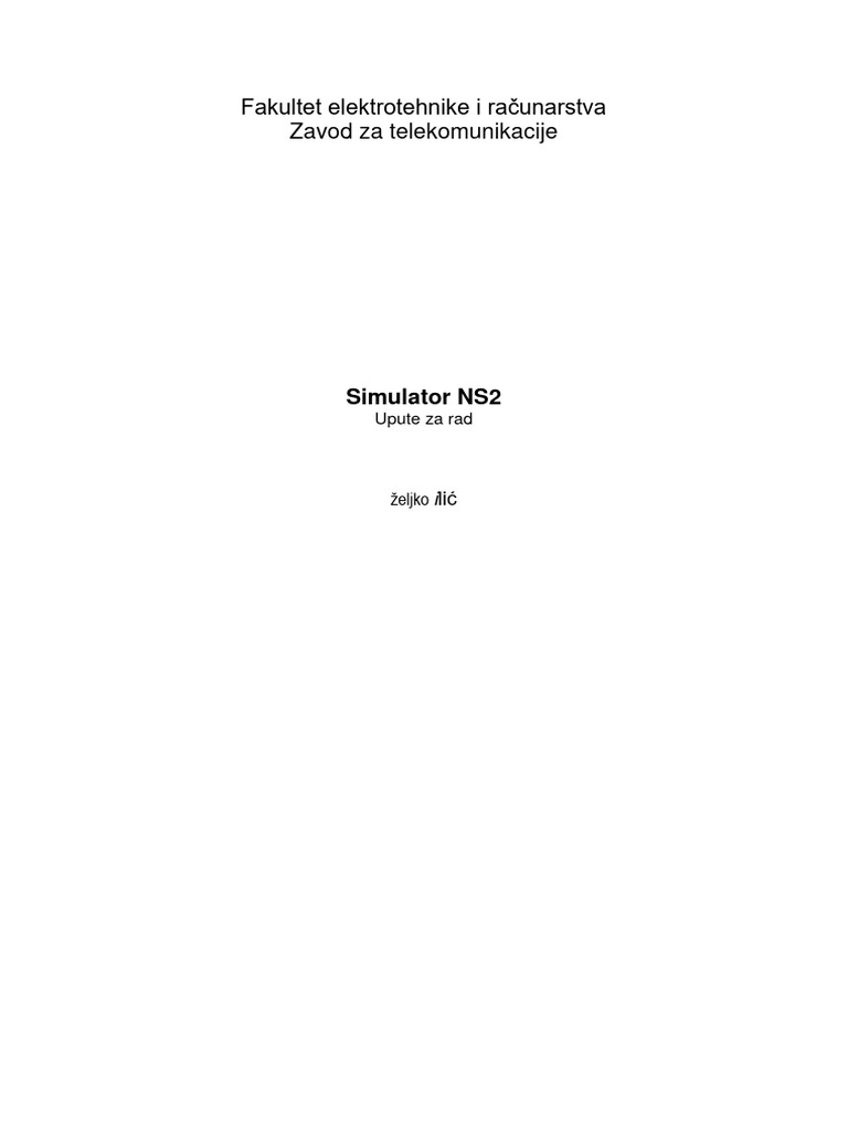 Upute Za Rad Sa Simulatorom NS2 | PDF