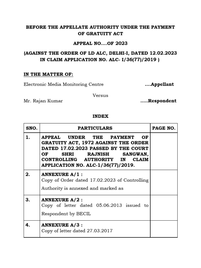 Draft Appeal EMMC | PDF