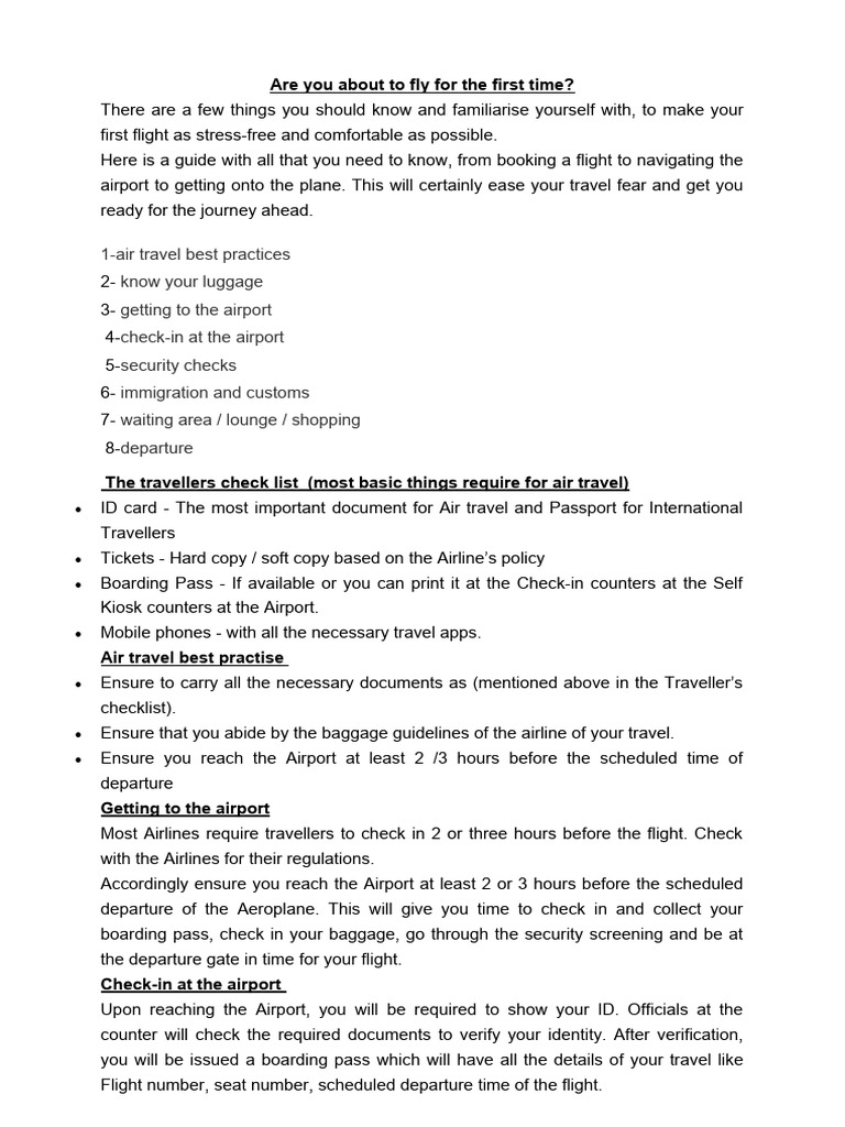 Are You About To Fly For The First Time | PDF | Business | Law