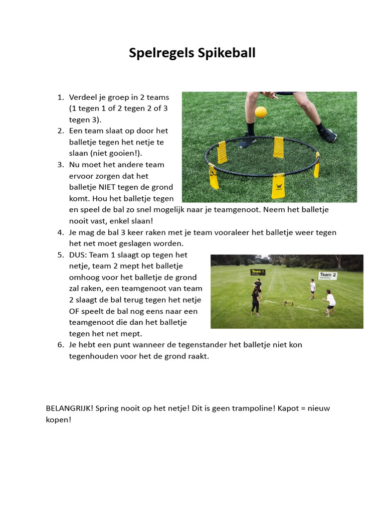Spelregels Spikeball | PDF