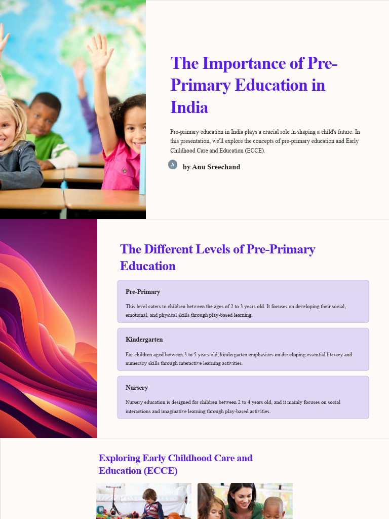 The Importance of Pre Primary Education in India | PDF | Preschool ...