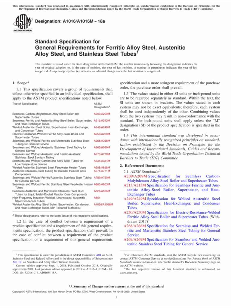 ASTM A 1016 - A 1016M - 18a | PDF