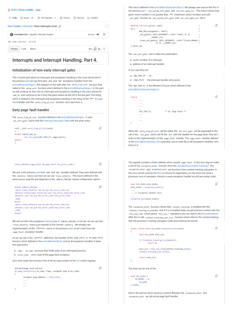 Linux-Insides Interrupts Linux-Interrupts Part 4 | PDF | Computer Architecture | Software