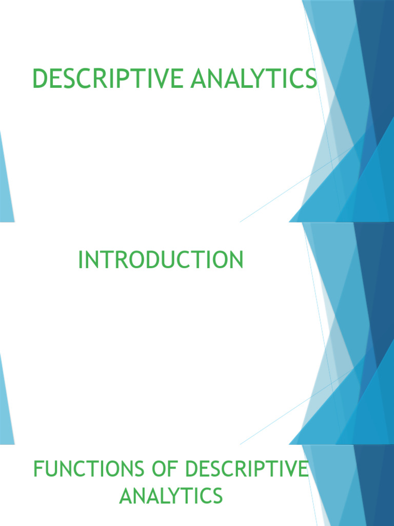 Overview of Descriptive Analytics | PDF | Probability Distribution ...