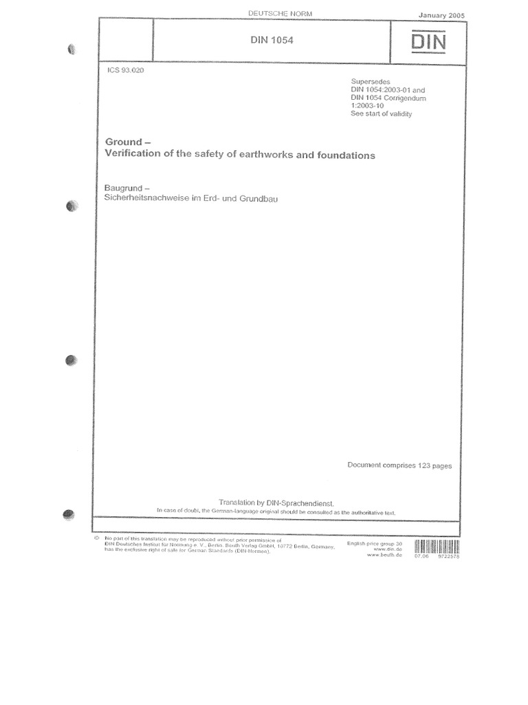 Din-1054-2005-01 en | PDF