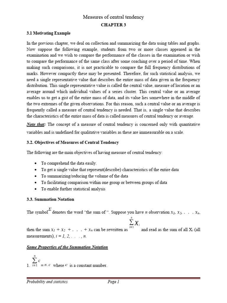 CH 3 | PDF | Mode (Statistics) | Mean