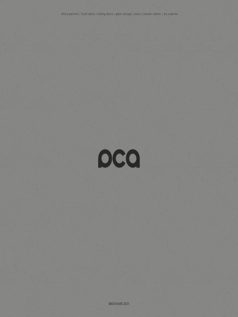 Pca Brochure 2021 657c5fddcaba5 | PDF | Door | Wall