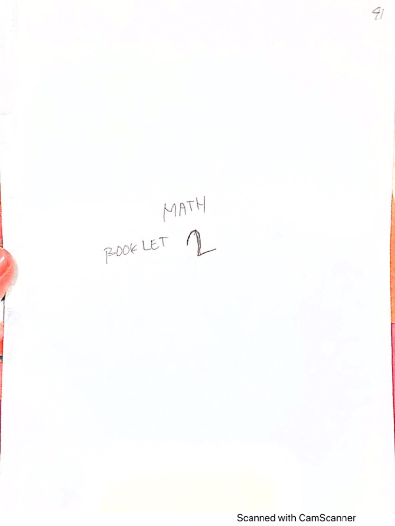 Math Booklet 2 | PDF