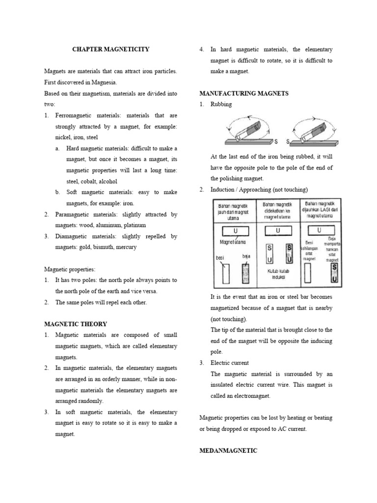Chapter Magnet | PDF | Magnet | Magnetic Field