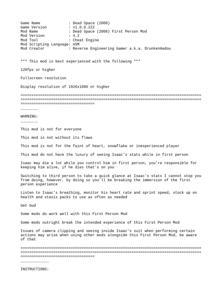 Read Me Before Using Mod!!! | Download Free PDF | Software | Computing